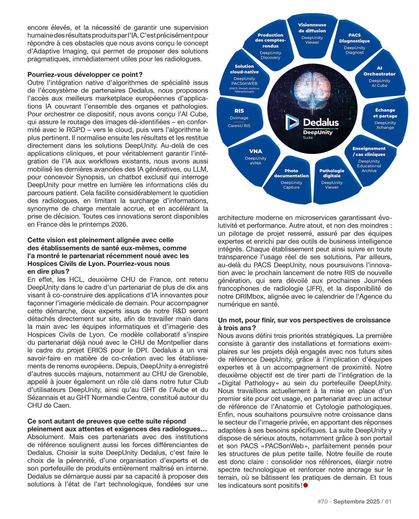 En reliant l’IA aux pratiques cliniques, Dedalus fait la différence en imagerie médicale ...